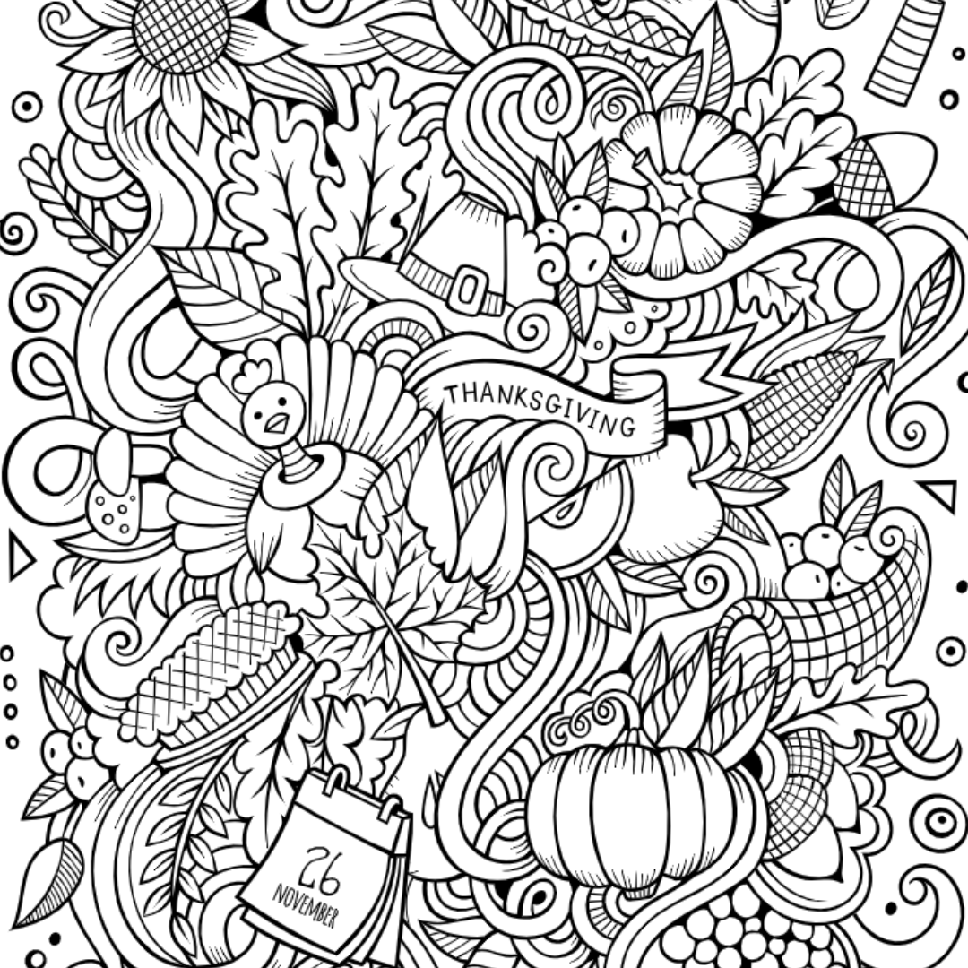 Thanksgiving Colouring Page – Castle Arts