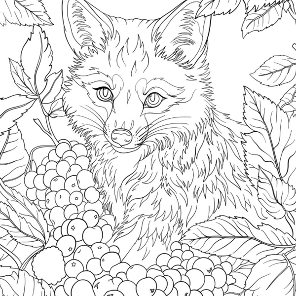 Fall Fox Coloring Page – Castle Arts